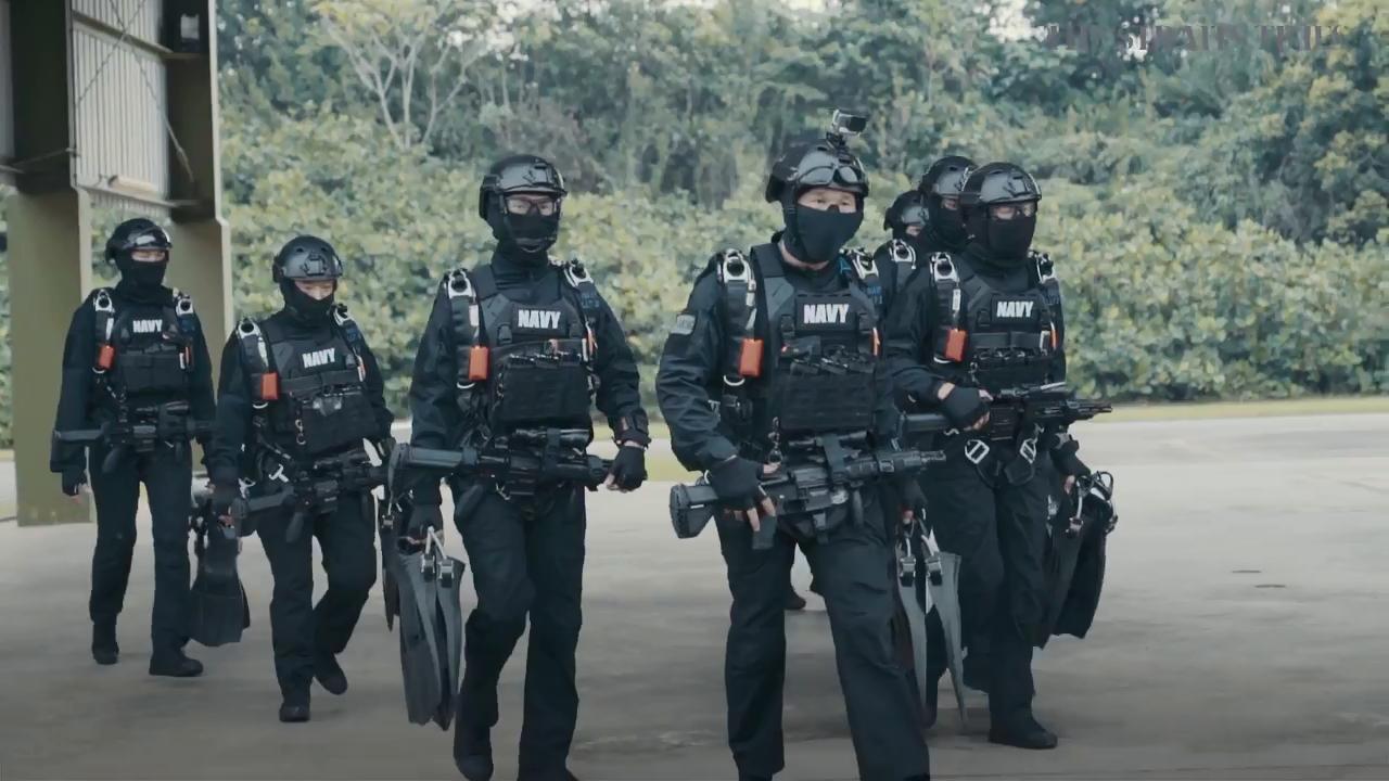 Naval divers join Red Lions in free fall | The Straits Times