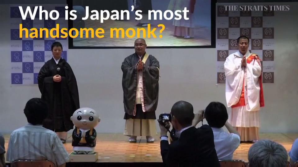 Japanese monks participate in 'handsome' contest | The Straits Times