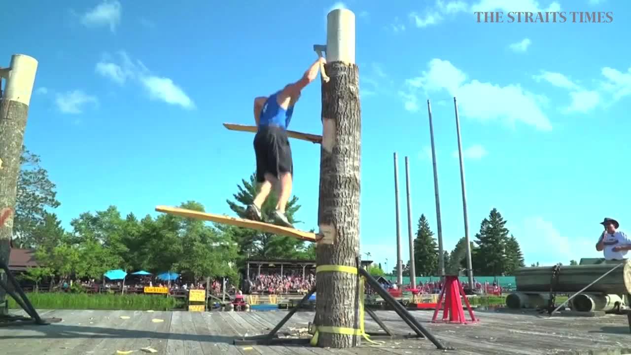 Lumberjacks chop their way to victory at world contest | The Straits Times