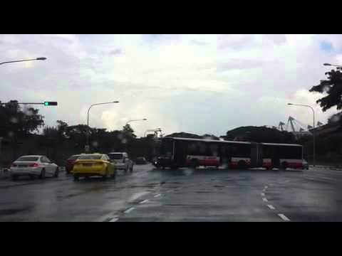 Two hurt in freak crash involving SMRT bus | The Straits Times