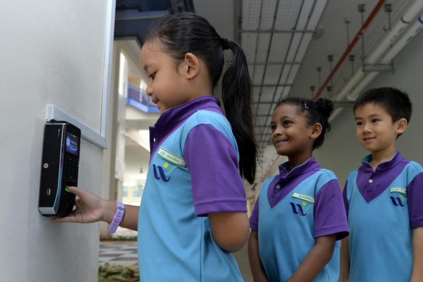 No school roll-call, kids check in with thumbs | The Straits Times