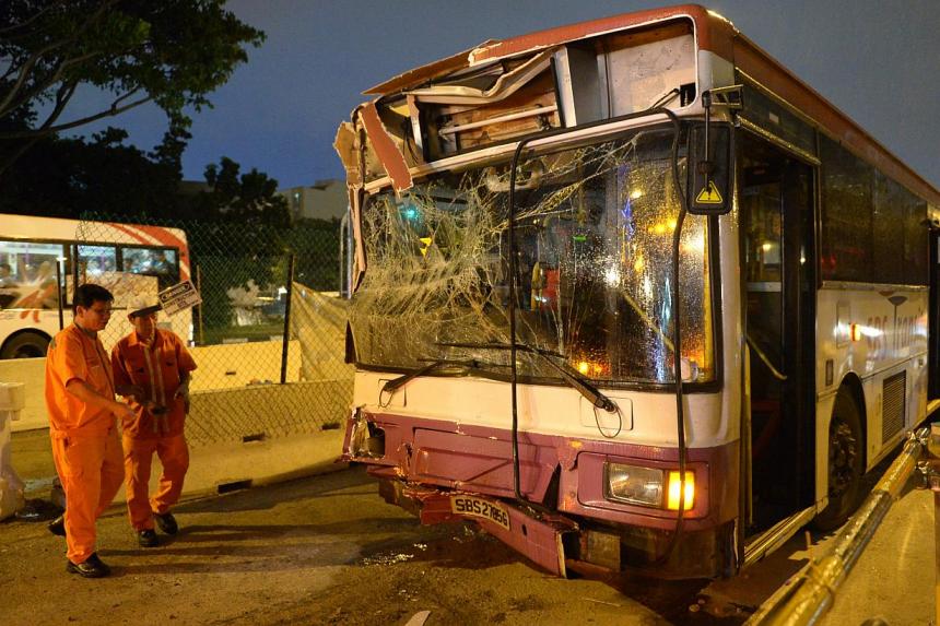 23 hurt after two SBS buses collide along Sims Avenue | The Straits Times
