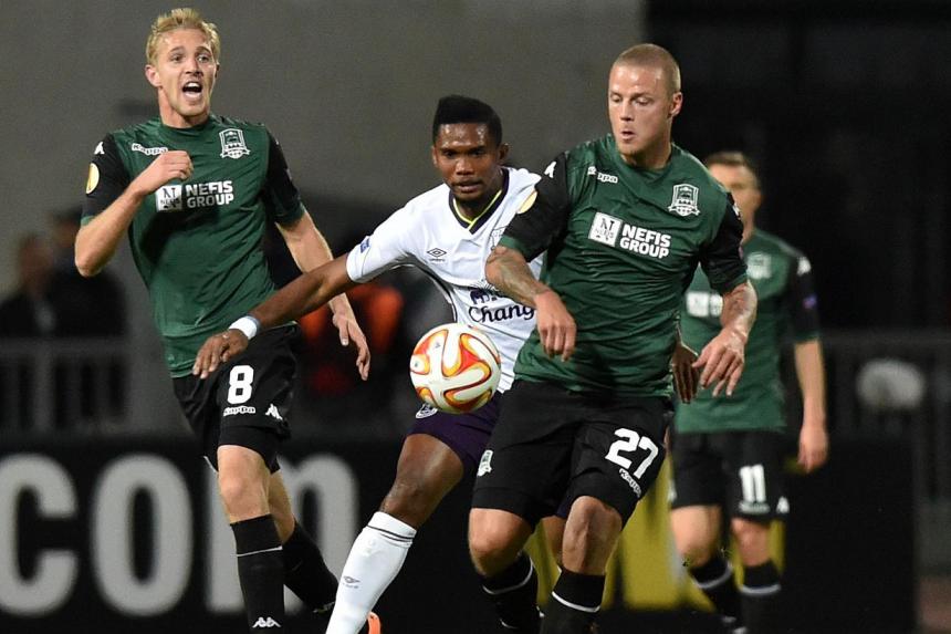 Football: Eto'o rescues point for Everton, Spurs held | The Straits Times