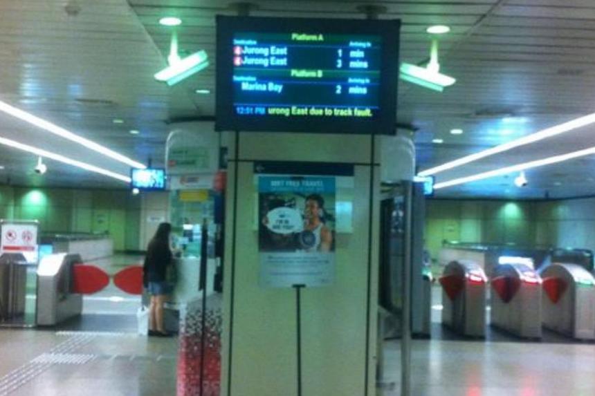 Track fault causes MRT service on North-South line to stop for at least ...
