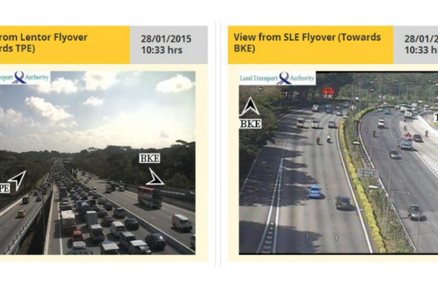 Heavy congestion on Seletar Expressway towards Central Expressway | The ...