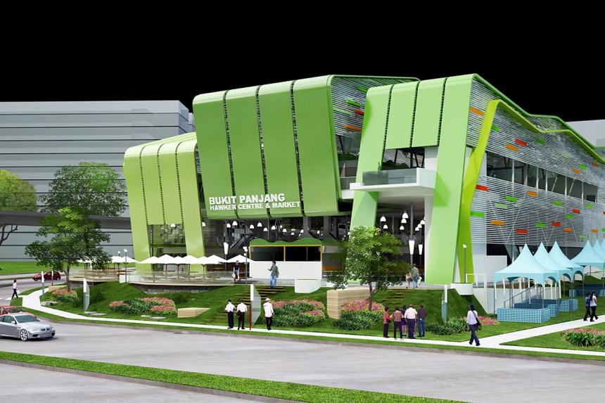 Two new hawker centres win top green award for buildings | The Straits ...