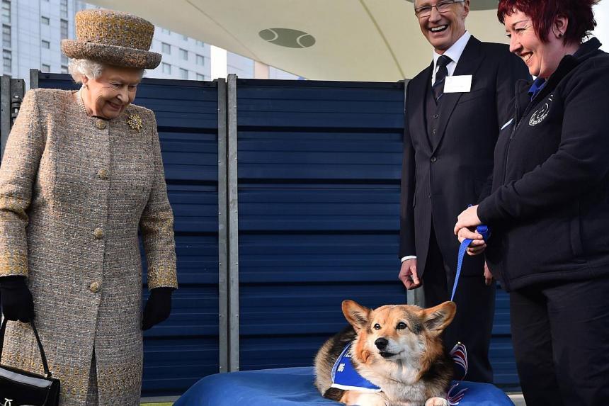 Corgi joins canine guard of honour for Queen Elizabeth II | The Straits ...