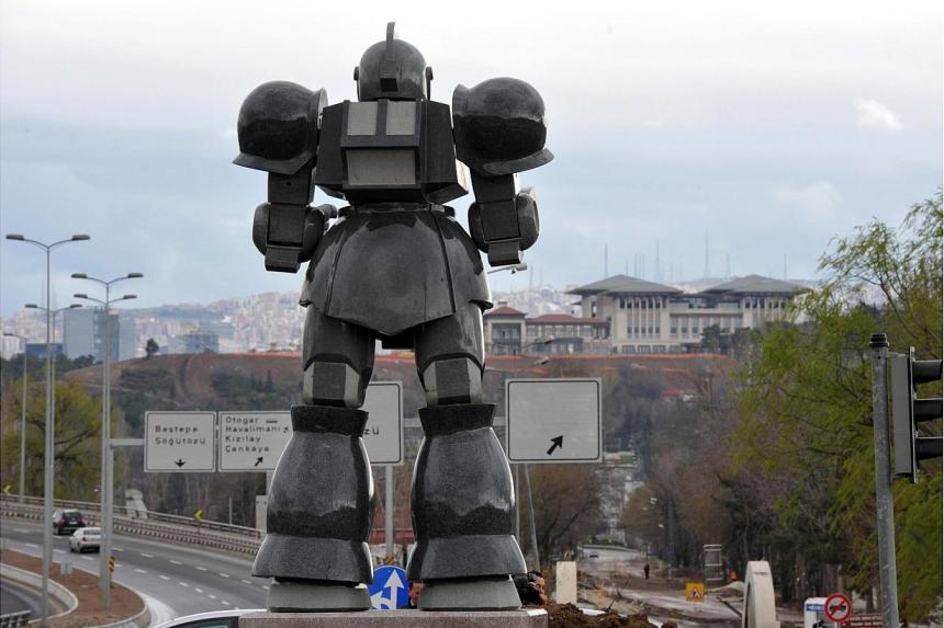 Ankara's controversial mayor erects huge robot statue | The Straits Times