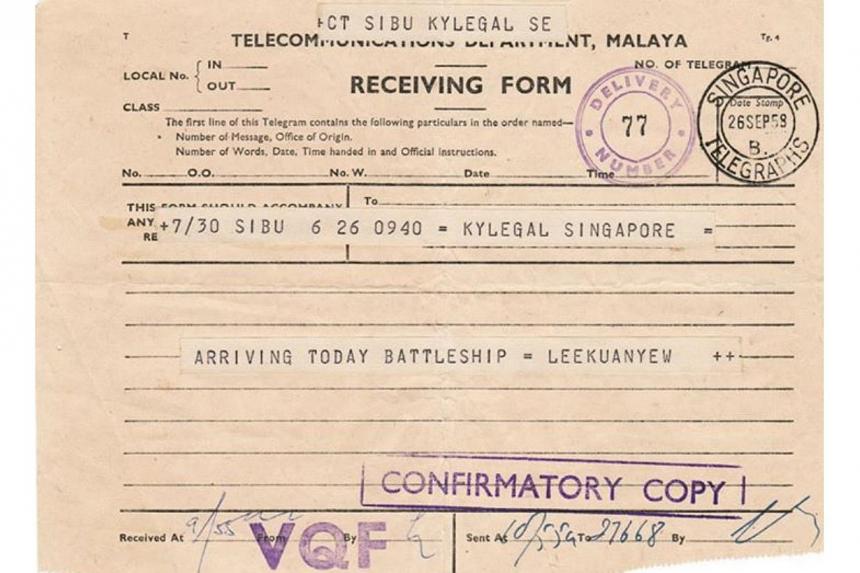 Old telegram from Mr Lee Kuan Yew brings back childhood memories for PM ...
