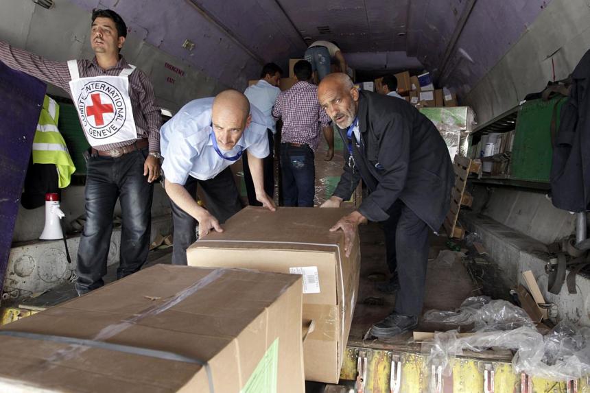 Red Cross plane flies more aid into Yemen capital | The Straits Times