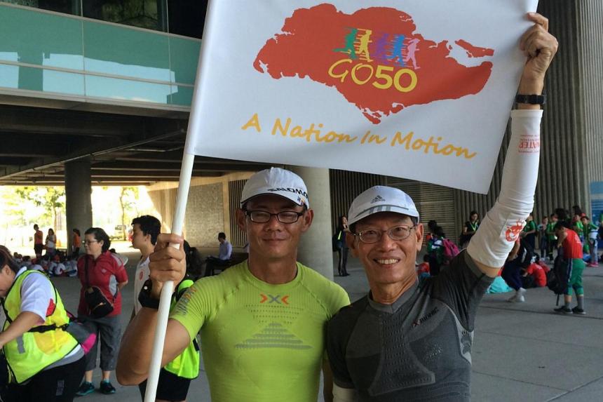 Day 2: Runners Lim Nghee Huat and Yong Yuen Cheng start on second 50km ...