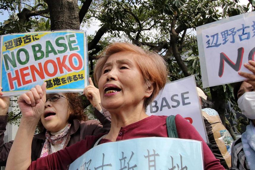 Thousands protest against US military base in Japan's Okinawa Island ...
