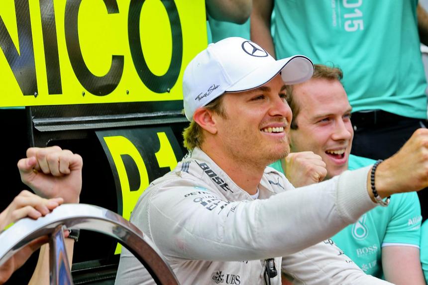 Formula One: Rosberg revels in hat-trick after Hamilton pit stop howler ...