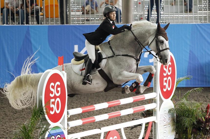 Singapore's Catherine Chew loses showjumping gold to Malaysian by 1 sec ...