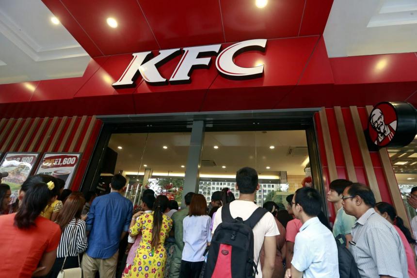Myanmar KFC fans queue for hours for first taste of US fast food | The ...