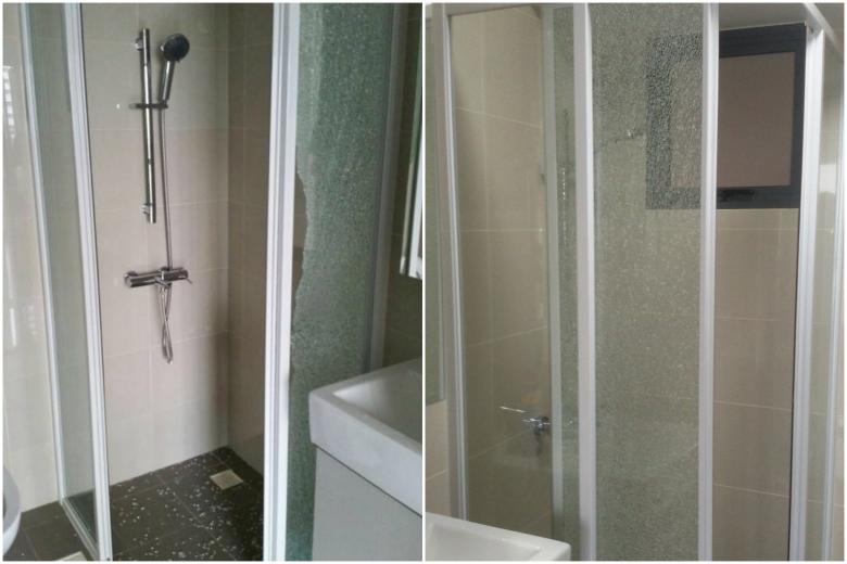 Two more complaints on glass shower panels shattering at premium ...
