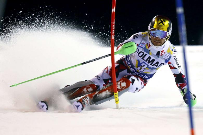Skiing: Undeterred by camera-drone crash, Hirscher completes slalom run ...