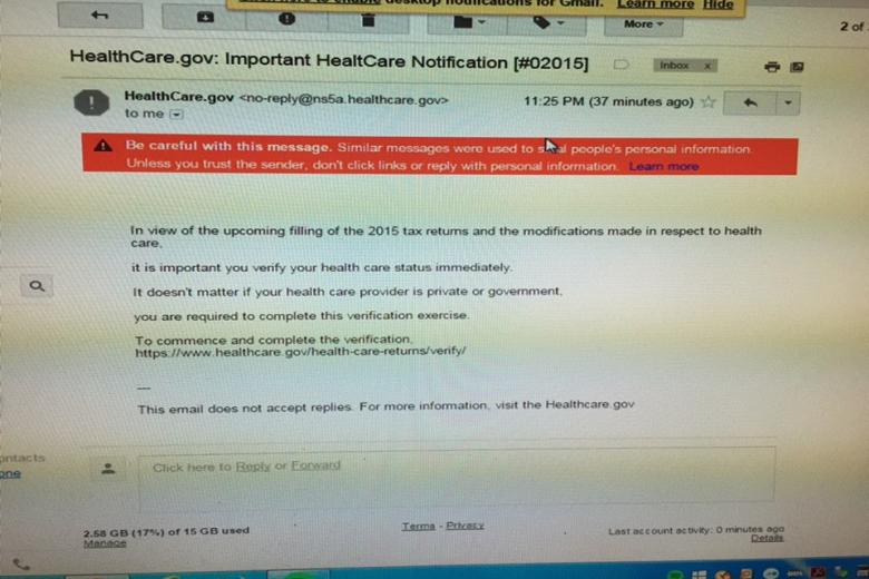 Ministry of Health issues public alert about phishing e-mail scam | The ...