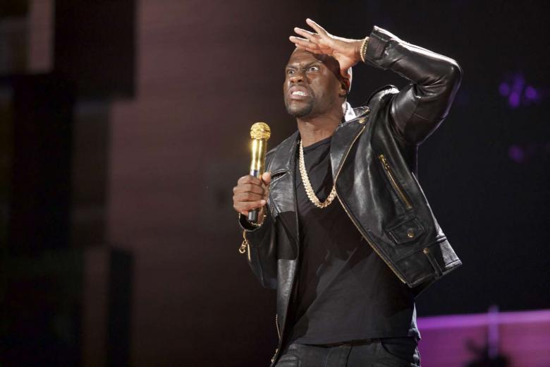 Hollywood star Kevin Hart arrives here for a stand-up show, which he ...