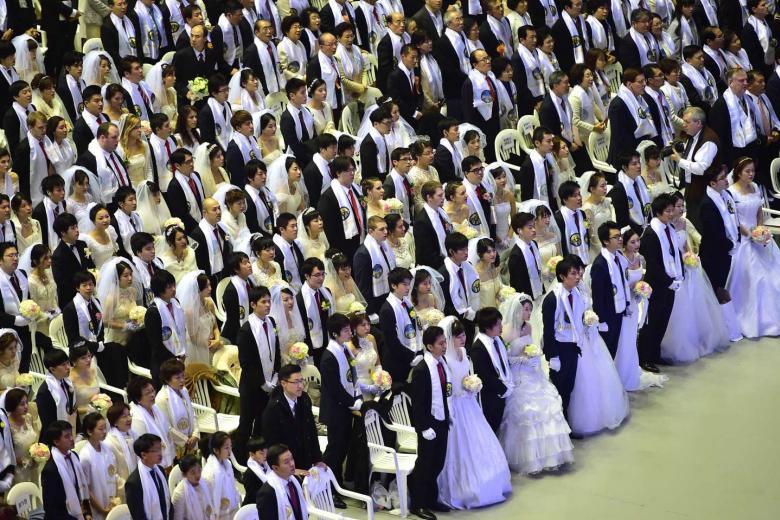 3,000 couples take part in mass wedding at South Korea's Unification ...