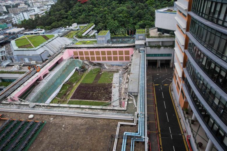 Roof of building at Hong Kong university collapses, injuring three ...