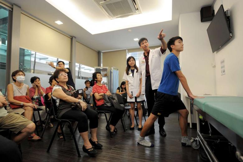 Medical students conduct public health talks as part of their training ...