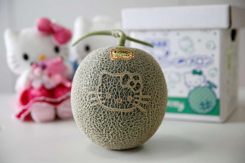 Japan-grown melons branded with face of Hello Kitty to go on sale for $69 each | The Straits Times