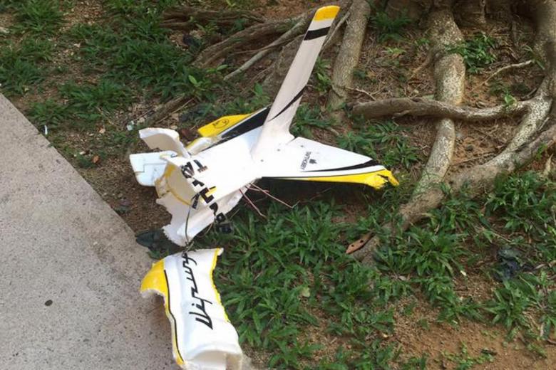 Model aircraft smashes into roof of Bishan HDB block | The Straits Times