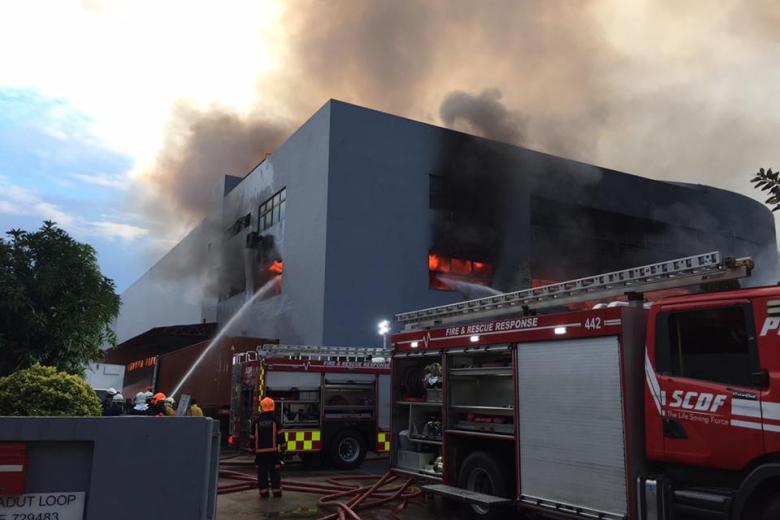 50 SCDF firefighters deployed to put out fire at Sungei Kadut warehouse ...