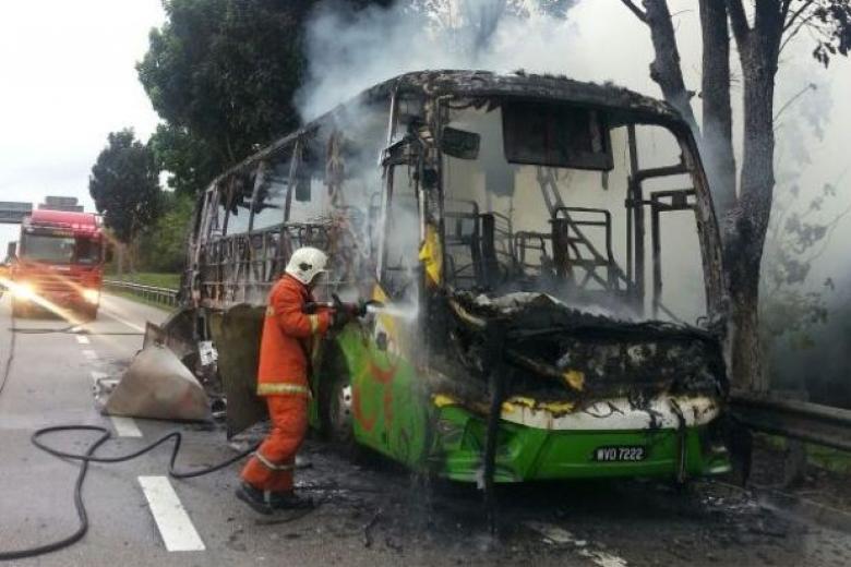 30 tourists from China escape from burning bus in Malaysia | The ...