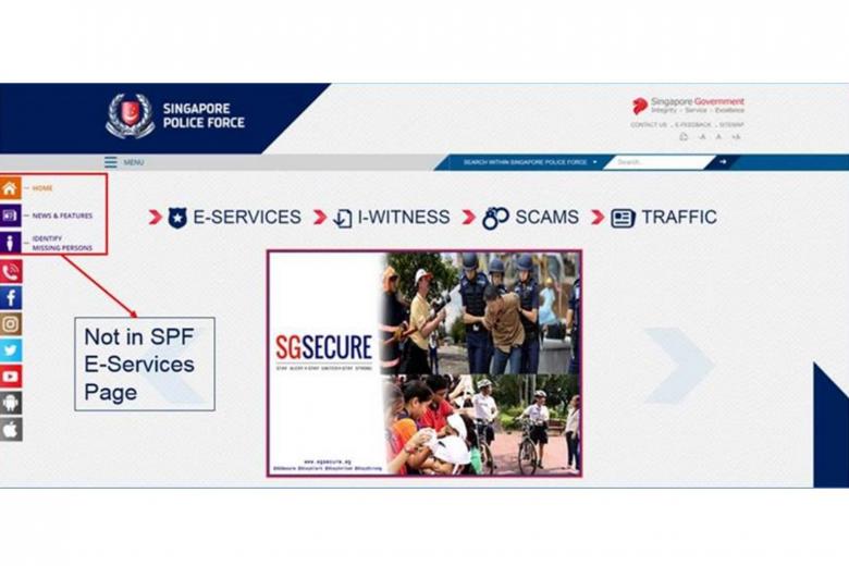 Police warn of fake phishing SPF website | The Straits Times