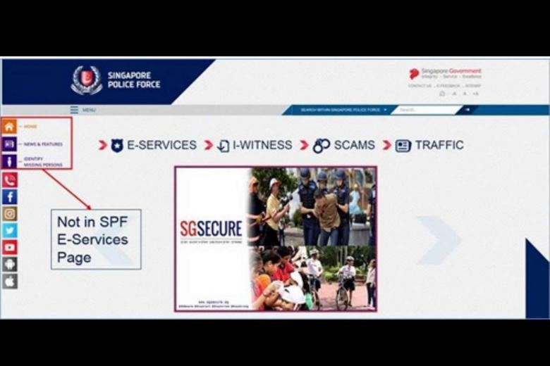 Beware of scam involving fake Singapore Police Force website: Police ...