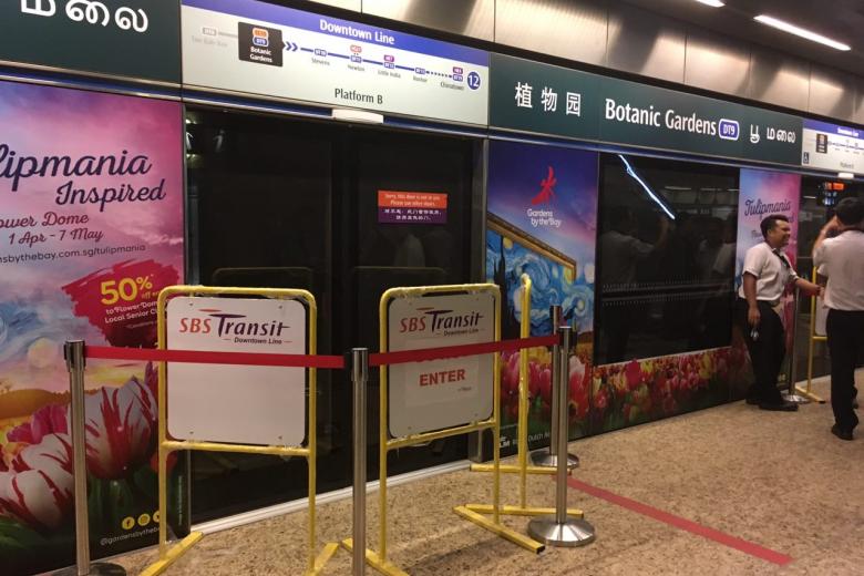 Downtown Line service resumes after delay caused by faulty platform ...