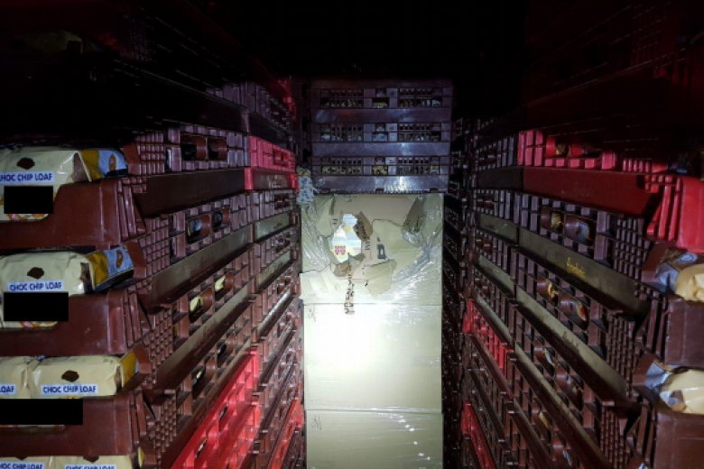 9,000 cartons of contraband cigarettes, declared as 'assorted bread ...