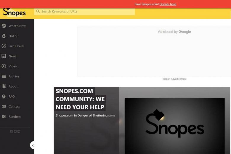 Fact-checking site Snopes, touted to be the oldest such site, pleads ...