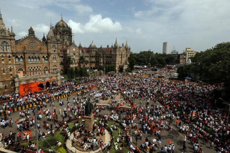 Huge protest rally disrupts traffic in India's financial capital of ...