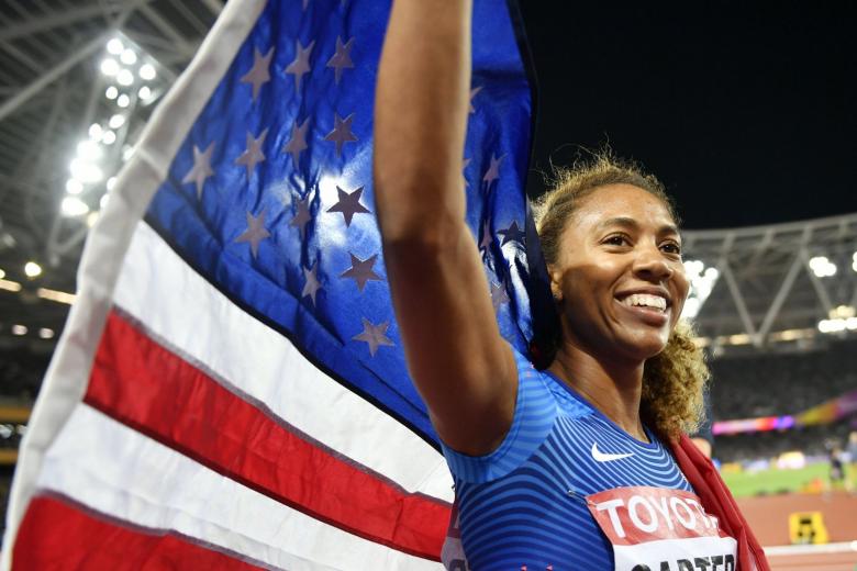 Athletics: American Carter wins 400m hurdles from outside lane | The ...