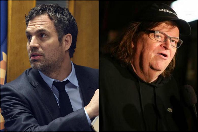 Mark Ruffalo and Michael Moore lead protest outside Trump Tower | The ...