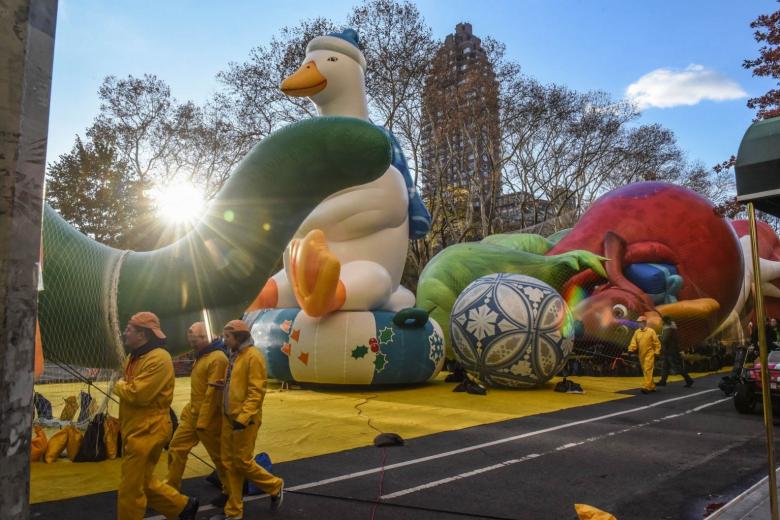 In Pictures: Macy's Thanksgiving Day Parade balloon preparations | The ...