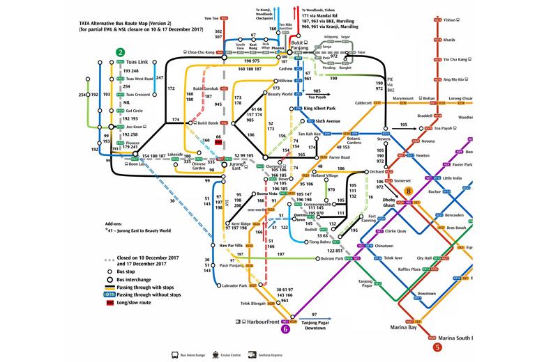 Map created by duo to help commuters tackle December's shorter MRT ...