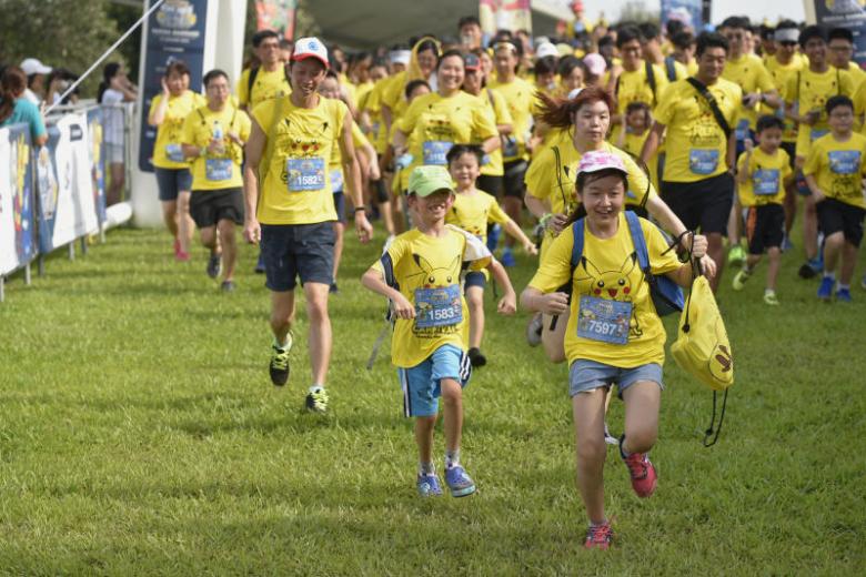 Pokemon Run off to fun start at Marina Bay | The Straits Times