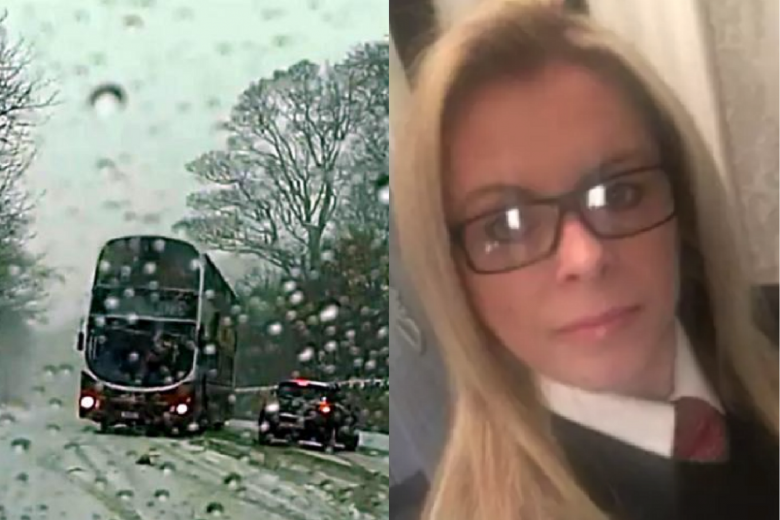 Woman bus driver drifts expertly to avoid car on icy Edinburgh road ...