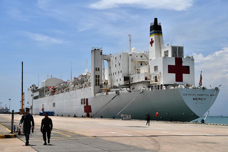 Largest hospital ship in the world docks in Singapore | The Straits Times