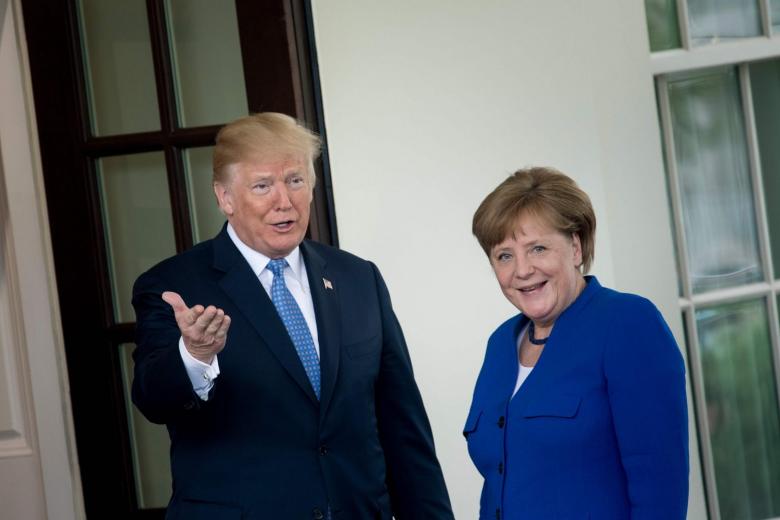 Donald Trump and Angela Merkel meet one on one, but don’t see eye to ...