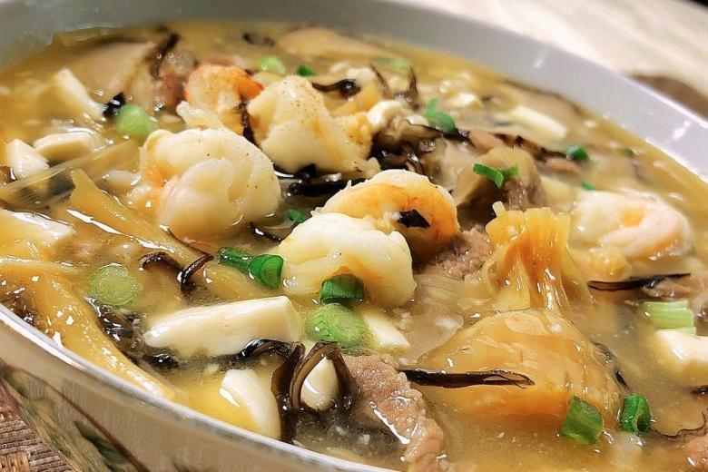 A luxe take on grandma's traditional Hockchew tofu soup | The Straits Times