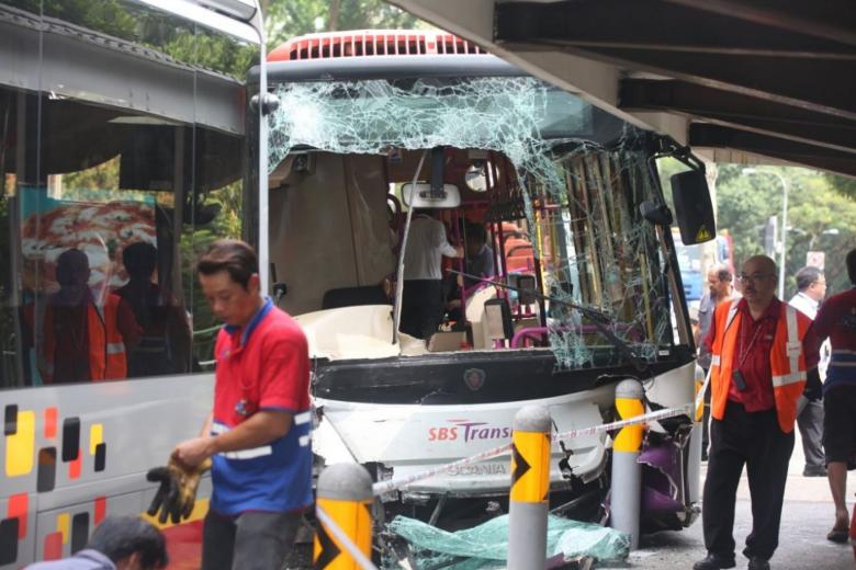 More than 30 injured after collision between SBS Transit bus and SMRT ...