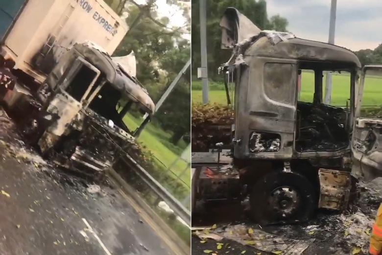 Lorry on fire near Tuas Checkpoint, lanes closed and delays expected ...
