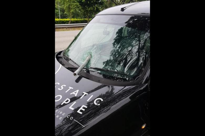 Metal pole smashes into van travelling on TPE, police investigating ...