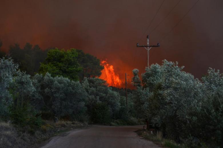 Fire forces evacuations on Greek island of Evia | The Straits Times