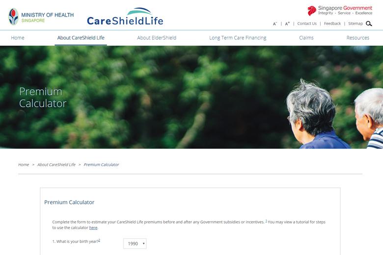 Online calculator launched to help work out CareShield Life premiums ...